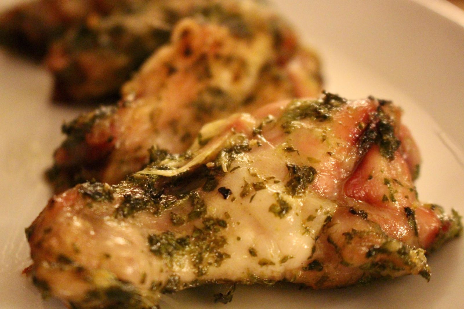 Oven Baked Arugula Pesto Chicken Wings | What's For Dinner Esq.