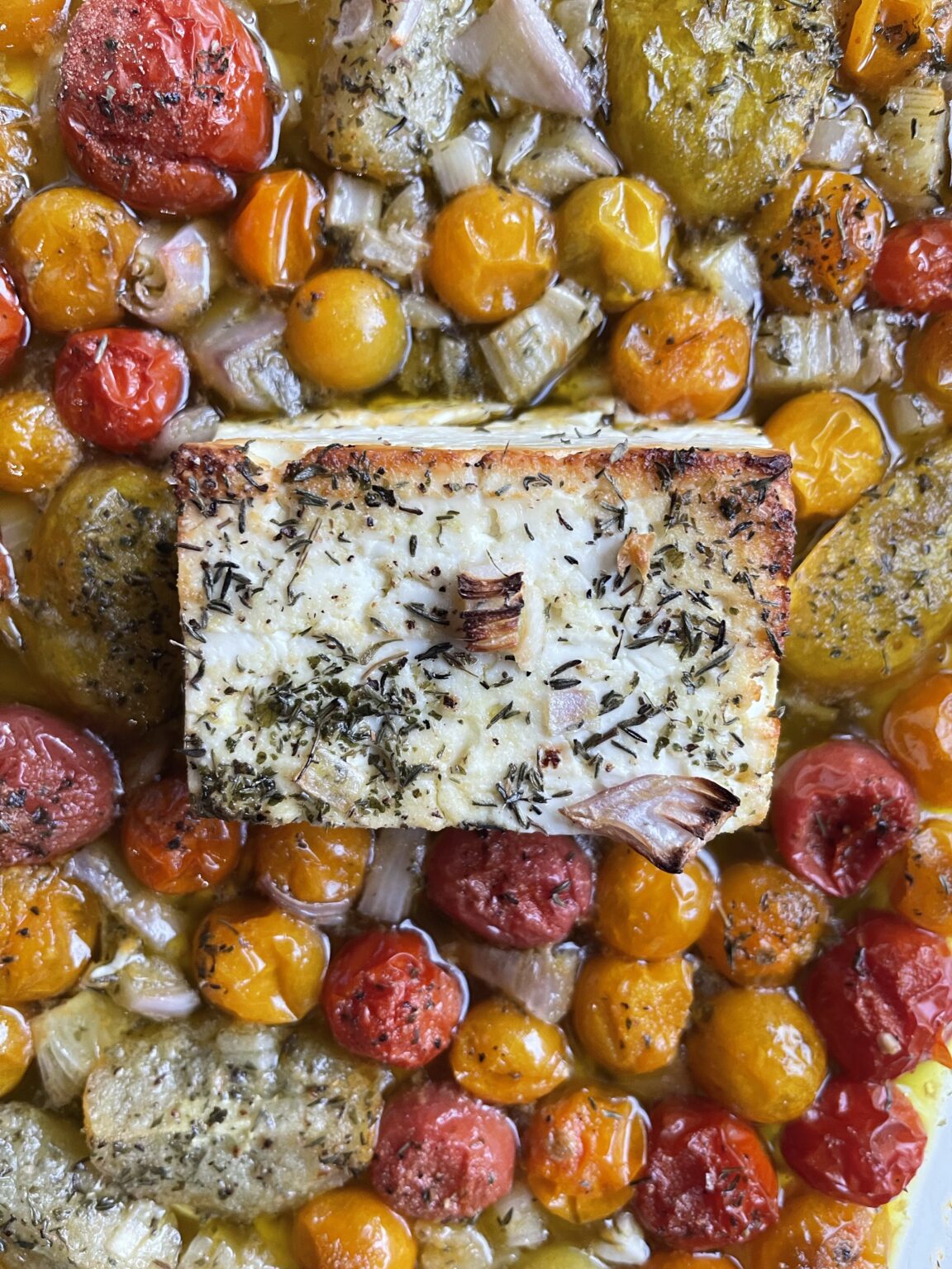 Garlicky Baked Feta Pasta | What's For Dinner Esq.